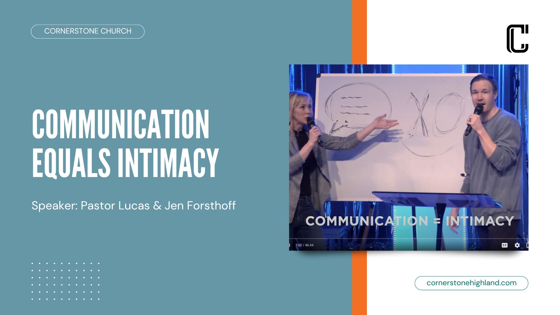 Communication Equals Intimacy - Cornerstone Highland Church