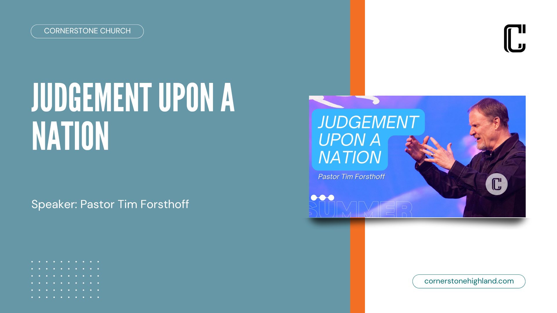Judgement Upon A Nation - Cornerstone Highland Church